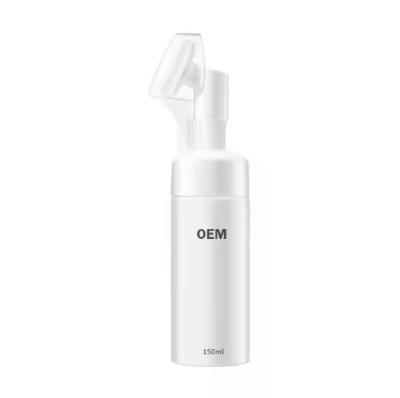 China Private Label Face Skin Whitening Foaming Deep Cleansing Cleanser Face Wash With Silicone Face Brush 150ml for sale