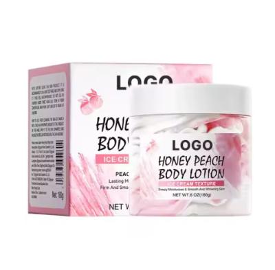 China Private Label Ice Cream Butter Body Lotion Cream Moisturizing Vegan for Women Whitening Soothing Brightening Milk Body Lotion for sale