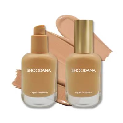 China Waterproof Matte Foundation With Full Coverage Natural Ingredients Whitening Effects Dark Skin Mineral Liquid Makeup Concealer for sale
