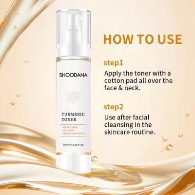 China Factory Custom Organic Turmeric Whitening Rejuvenating Facial Toner Skin Care Vitamin C Acne Treatment Face Toner for sale