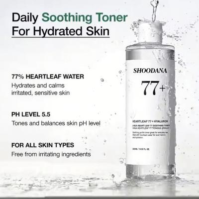 China Natural Vegan Hydrating Calming Skin Balancing PH Level 77% Heartleaf Water Soothing Face Toner for All Skin for sale