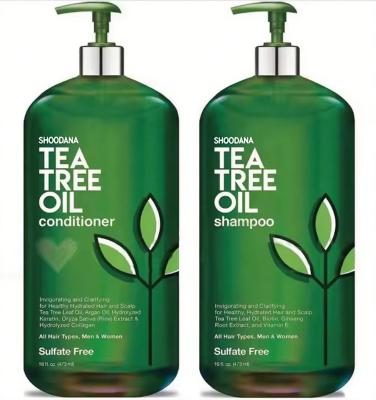 China Natural Tea Tree Oil Hair Care Products Organic Shampoo and Conditioner Nourishing Hair Grow Shampoo for Men and Women for sale