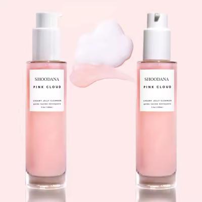 China OEM / ODM Private Label Gentle Whitening Face Cleansing Lotion Rose Deep Wash Pink Cloud Organic Herbal Ingredients Liquid Form for sale