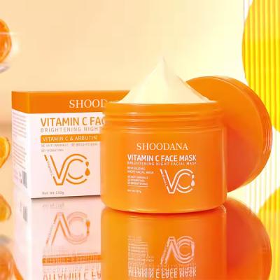 China New Arrivals Vitamin C & Arbutin Night Face Mask Brightening Night Facial Mask Anti Wrinkle Moisturizing Vitamin C Face Mask for sale