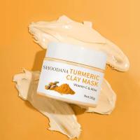 China Private Label Natural Vitamin C Whitening Face Mud Clay Mask Custom Logo 50g Anti Wrinkle Hyrating Turmeric Clay Mask in Stock for sale
