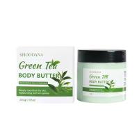 China Body Care Cream for Dry Skin Private Label Moisturizing Hydrating Plant Green Tea Lotion Repairing Green Tea Body Butter for sale