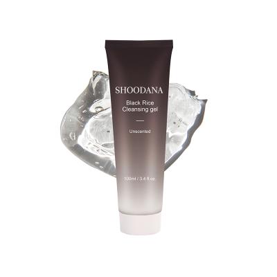 China Black Rice Cleansing Gel Face Wash Oil Foaming Mousse Deep Cleansing Shrinking Pores Nourishing for sale