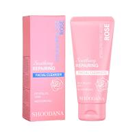 China Rose & Hyaluronic Acid Face Wash Hydrating Moisturizing Delicate Skin Care Foaming Deep Cleans Face Wash Facial Cleanser for sale