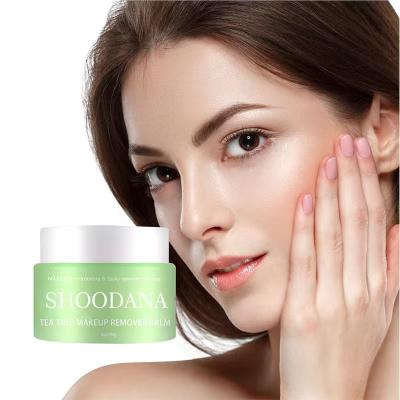 China Wholesale 100g Tea Tree Pore-Purifying Blackhead Deep Cleansing Balm Acne and Blemishes Facial Remover Makeup Cream for sale