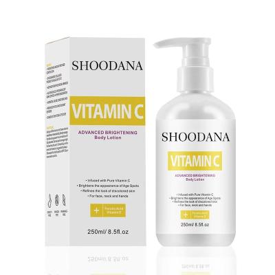 China OEM/ODM Advanced Brightening Fast Whitening Body Lotion Vegan Ingredient Cream Form Vitamin C Skin Whitening Moisturizer for sale