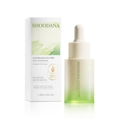 China Green Tea Acne Serum Pore Shrinking Facial Oil Control Treatment for Oily Skin Anti-Aging Whitening Gold Stamping Logo OEM for sale
