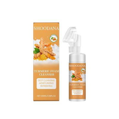 China Private Label Whitening Organic Deep Cleansing Moisturizing Refreshing Lemon Aloe Vera Turmeric Cream Cleanser for sale