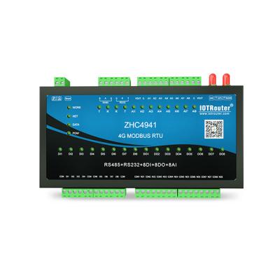 China Serial To 4G IOT LTE Cellular Gateway Modem Modbus Relay 24 Channel IO RTU for sale