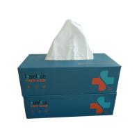 China ISO Nontoxic Flat Box Facial Tissue , Biodegradable Soft Tissue Paper For Face for sale