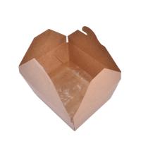 China Leakproof Kraft Paper Take Out Boxes 800ml to 2000ml Biodegradable Disposable for sale