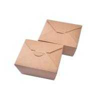 China Leakproof Kraft Paper Take Out Boxes 800ml to 2000ml Biodegradable Disposable for sale
