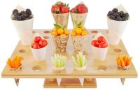 China Durable Disposable Pinewood Ice Cream Cone , Compostable Small Wooden Cones for sale