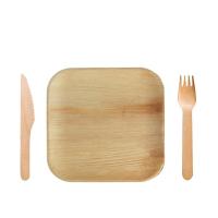 China Square Biodegradable Palm Leaf Plates 150mm 200mm 250mm Eco Friendly Disposable Tableware for sale