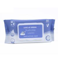 China OEM Flushable Biodegradable Wet Wipes 15x18cm Hypoallergenic Fragrance Free for sale