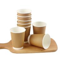 China Insulated Double Wall Kraft Paper Packaging Cups 8oz 12oz 16oz for sale