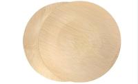 China Compostable Nontoxic Bamboo Party Plates , Round Bamboo Dessert Plates for sale