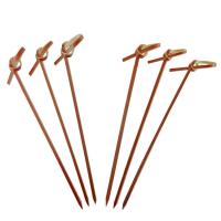 China Biodegradable Bamboo Knot Picks 9cm 10cm 12cm Multicolor Party Toothpicks for sale