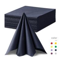 China Airlaid Catering Paper Napkins Serviettes 25x25cm 1/4 Fold Disposable Linen Feel for sale