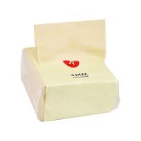 China 100 Count 2 Ply Unbleached Bamboo Paper Napkins 9x9 Inch Natural Color Serviettes for sale