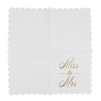 China Gold Foil Cocktail Paper Napkins 10x10 inch 2-Ply Disposable Serviettes for Weddings for sale