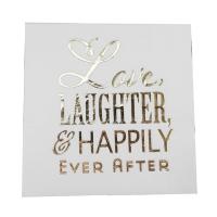 China Gold Foil Cocktail Paper Napkins 10x10 inch 2-Ply Disposable Serviettes for Weddings for sale
