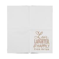 China Gold Foil Cocktail Paper Napkins 10x10 inch 2-Ply Disposable Serviettes for Weddings for sale