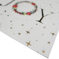 China Odorless Durable Christmas Cocktail Napkins , Disposable Patterned Paper Serviettes for sale