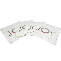 China Odorless Durable Christmas Cocktail Napkins , Disposable Patterned Paper Serviettes for sale