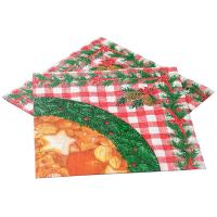China Odorless Durable Christmas Cocktail Napkins , Disposable Patterned Paper Serviettes for sale