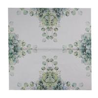China Square Party Paper Napkins Serviettes Nontoxic Multipurpose 2 Ply 33x33cm 50 Sheets for sale