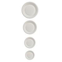 China Disposable Biodegradable Sugarcane Rippled Plates For Party Paper Dessert Plates for sale