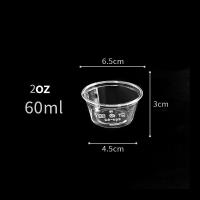 China Compostable Disposable Plastic Sauce Cup PLA Cup For 2oz 4oz Portion Cup for sale