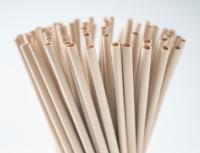 China Compostable Bamboo Fiber Straws 200mm Length for Hot and Cold Drinks Biodegradable for sale
