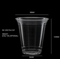 China Disposable Biodegradable 12oz PLA Cold Drink Cups Compostable Plastic Cups 1000pcs for sale