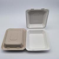 China 8 Inch Biodegradable Bagasse Tableware Sugarcane Laminated Food Containers for sale