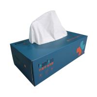 China ISO Nontoxic Flat Box Facial Tissue , Biodegradable Soft Tissue Paper For Face for sale