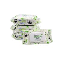 China Unbleached Disposable Bamboo Wet Wipes , Durable Biodegradable Toilet Wipes for sale