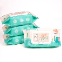 China Unscented Disposable Baby Wipes 80pcs Hypoallergenic Nontoxic Wet Wipes for Sensitive Skin for sale