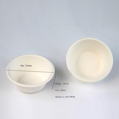 China Ice Cream 8oz Biodegradable Bagasse Tableware Disposable Paper Bowls for sale