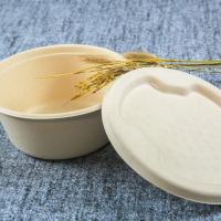 China 1250ml Disposable Paper Soup Bowls Biodegradable Bagasse Bowls with Lids Compostable Microwavable for sale
