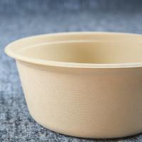 China 1250ml Disposable Paper Soup Bowls Biodegradable Bagasse Bowls with Lids Compostable Microwavable for sale