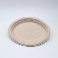 China Heavy Duty Party Biodegradable Bagasse Tableware Plates Oval Shape for sale