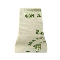 China Cornstarch 55 Gallon Biodegradable Garbage Bag Compostable Straight Top Trash Liner for sale