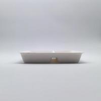 China Biodegradable Sugarcane Bagasse 3 Compartment Square Lunch Plate 600ml 20g for sale