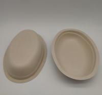 China Microwave Safe Oval Biodegradable Bagasse Tableware Oilproof Bowls For Noodle for sale